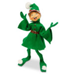 14in Winter Berry Green Elf - Annalee Dolls