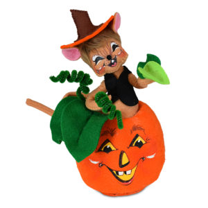 6in Jack-o-lantern Mouse - Annalee Dolls