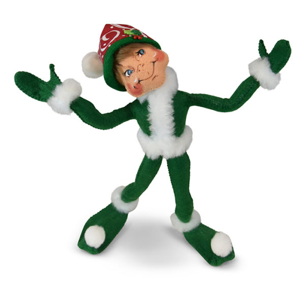 12in Christmas Swirl Elf - Green - Annalee Dolls