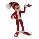 14in Christmas Swirl Elf - Red - Annalee Dolls