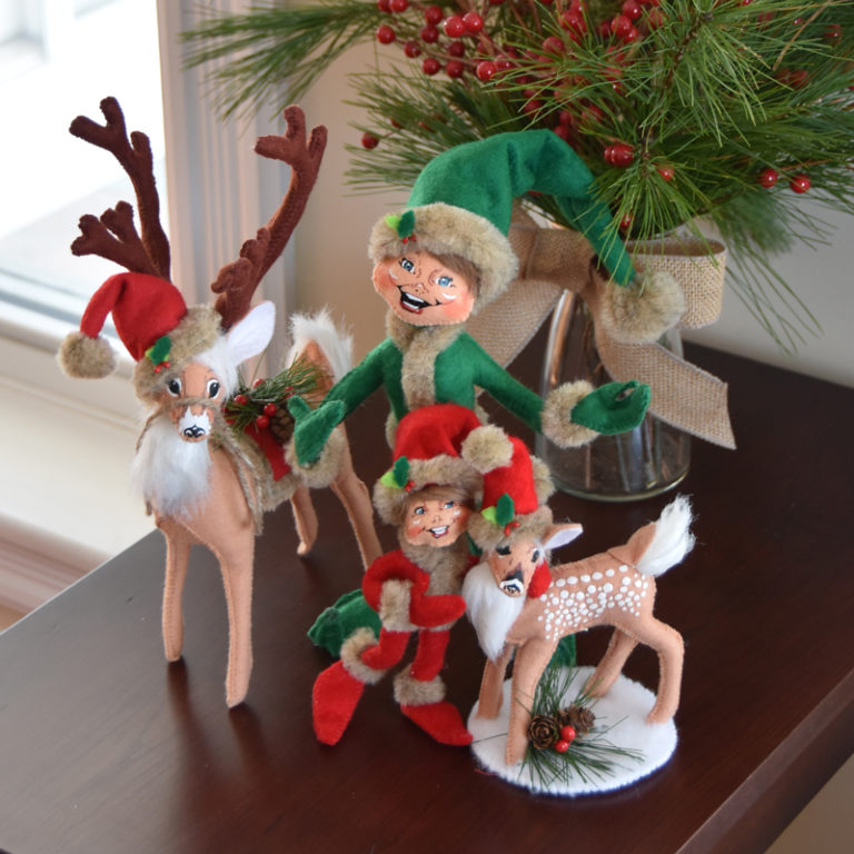 8in Rustic Pine Reindeer - Annalee Dolls