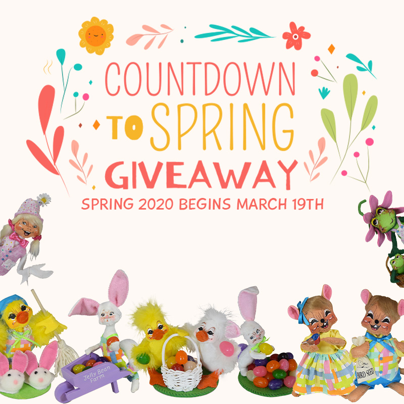 Countdown to Spring Giveaway 2020 - Annalee Dolls