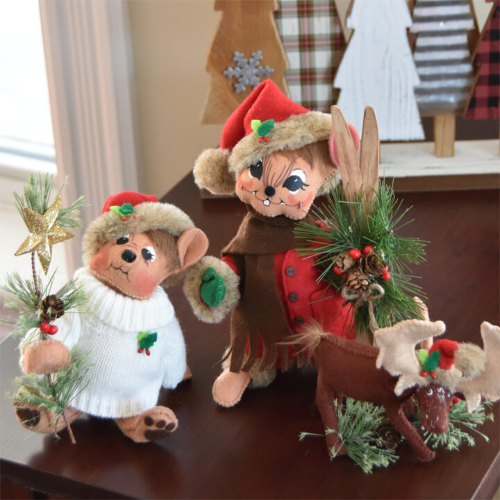 8in Rustic Pine Mouse - Annalee Dolls