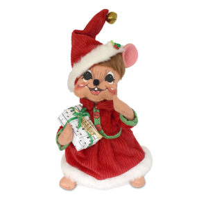 8in Jinglebell Girl Mouse - Annalee Dolls