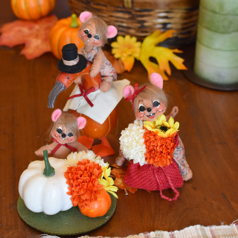 3in Pumpkin Patch Mouse - Annalee Dolls