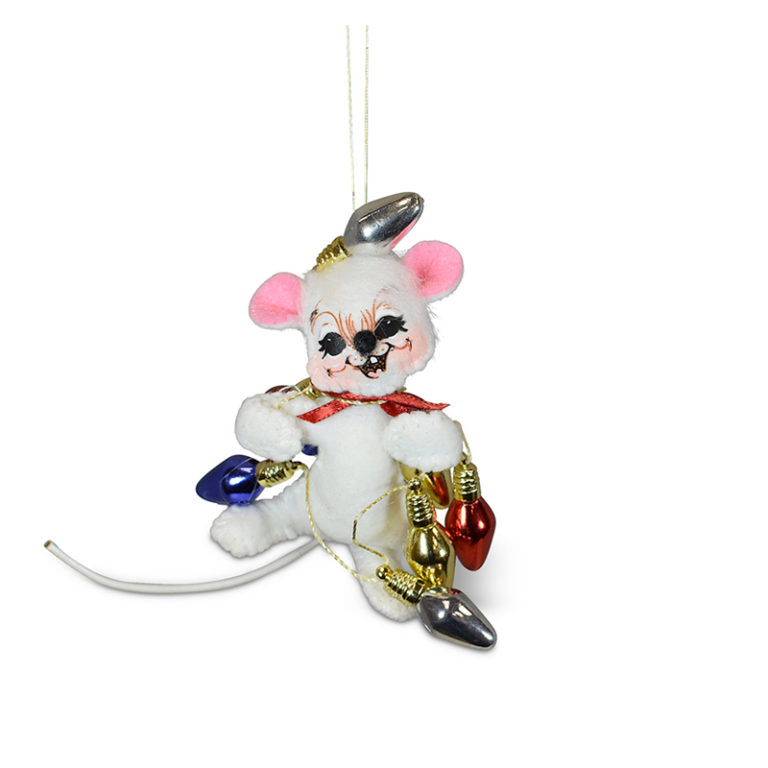 3in Tangled Lights Mouse - Annalee Dolls