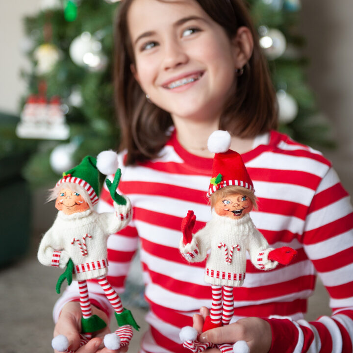 9in Jolly Elf - Green - Annalee Dolls