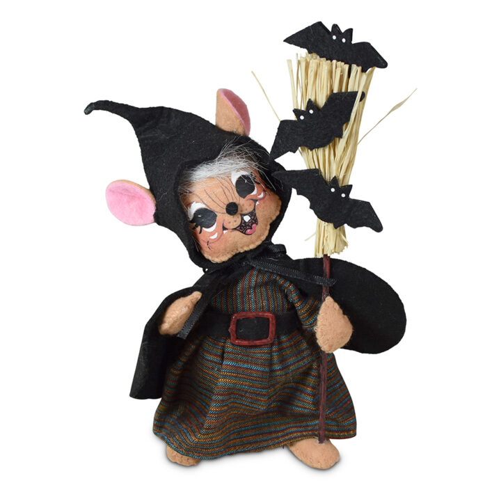 6in Gone Batty Witch Mouse - Annalee Dolls