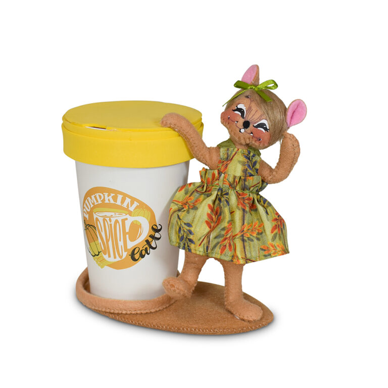 5in Pumpkin Spice Latte Mouse - Annalee Dolls