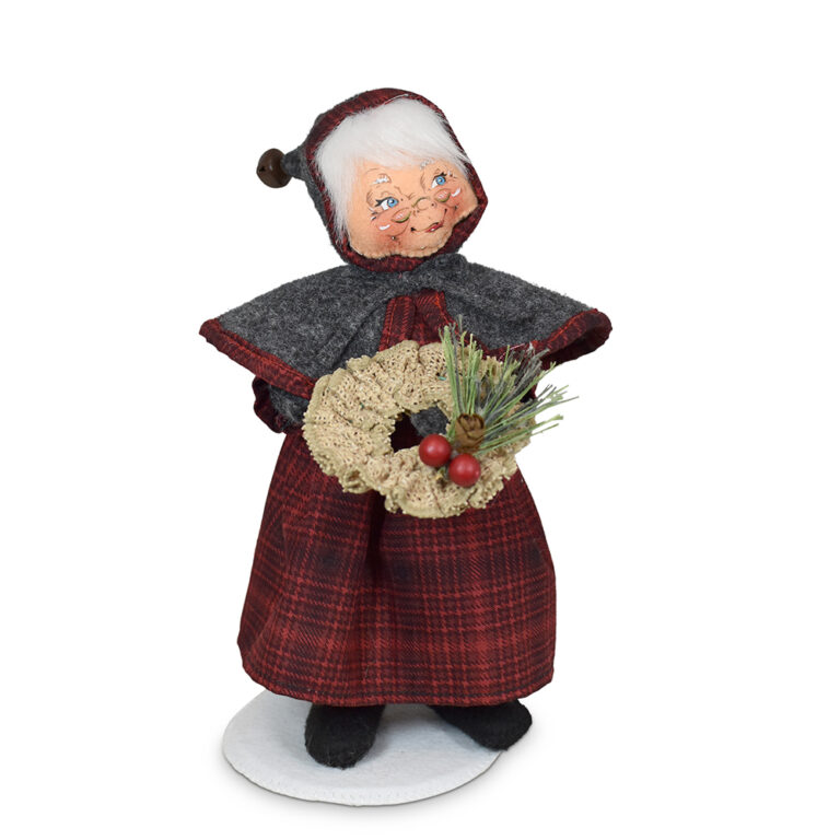 2023 9in Plaid & Pine Santa, Mrs + 8 Reindeer Set - Annalee Dolls