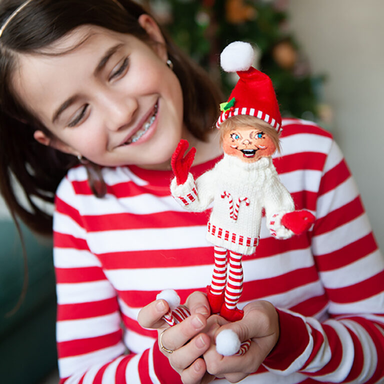 9in Jolly Elf - Red - Annalee Dolls