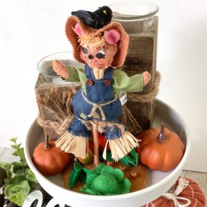 5in Garden Scarecrow Mouse - Annalee Dolls