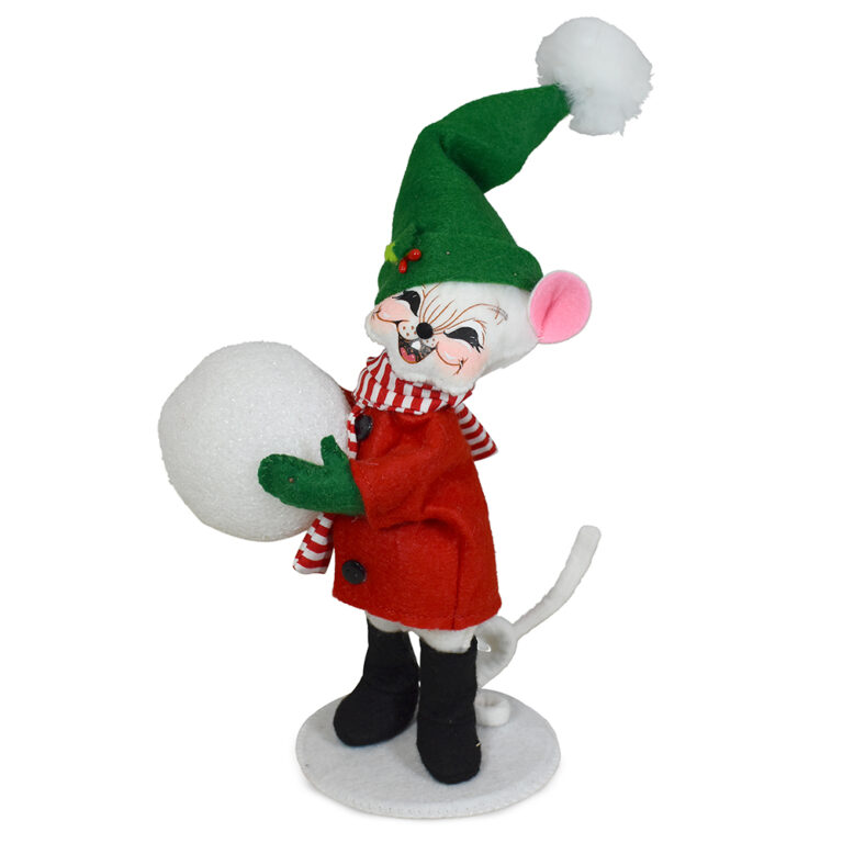 6in Jolly Snowball Mouse - Annalee Dolls