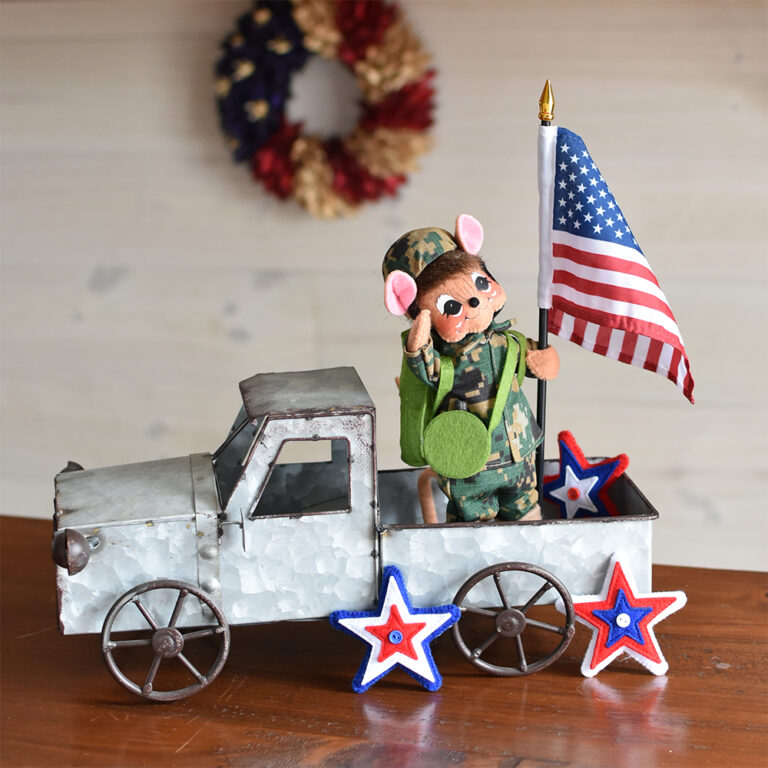 8in Soldier Mouse - Annalee Dolls