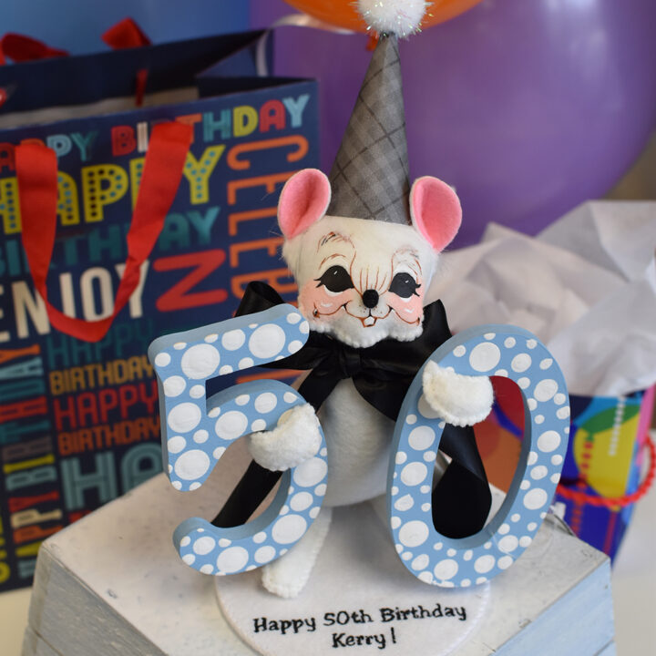 6in Personalized Birthday Mouse - Annalee Dolls