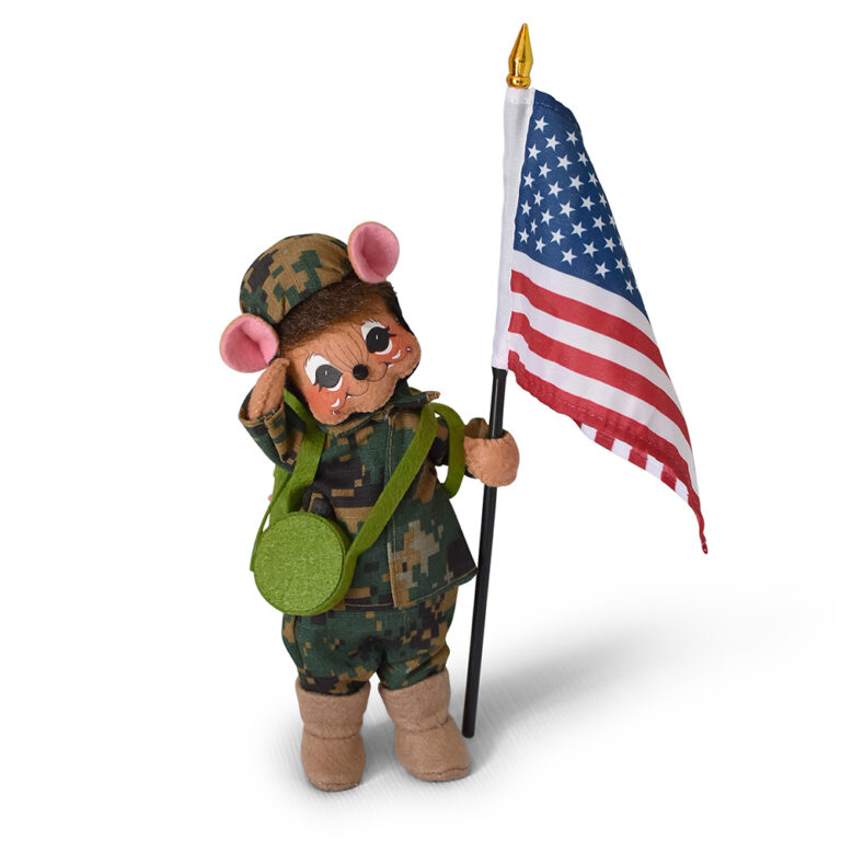 8in Soldier Mouse - Annalee Dolls