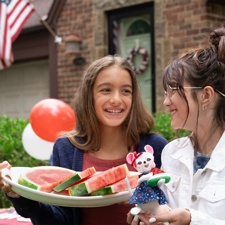 6in Watermelon Mouse 2024 - Annalee Dolls