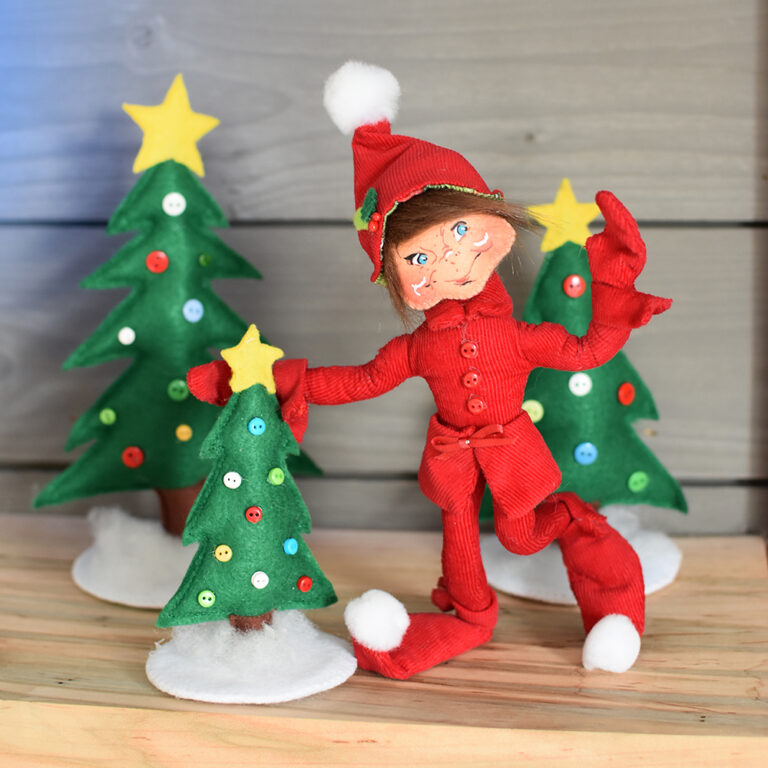 9in Yuletide Red Elf - Annalee Dolls