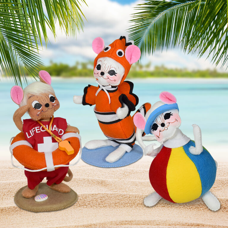 2024 By the Beach 3pc Set - Annalee Dolls