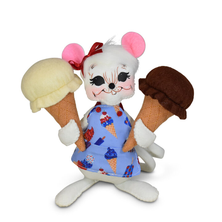 6in Ice Cream Cones Mouse - Annalee Dolls
