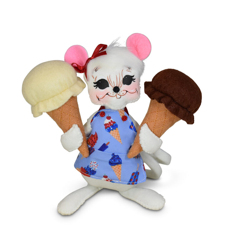 6in Ice Cream Cones Mouse - Annalee Dolls