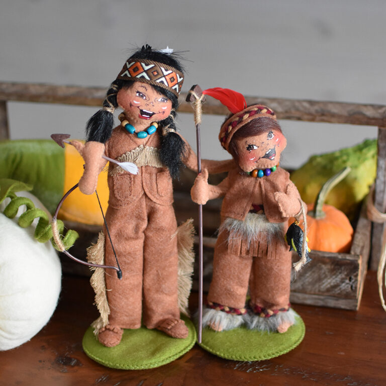 9in Native American Man | Thanksgiving Decor - Annalee Dolls