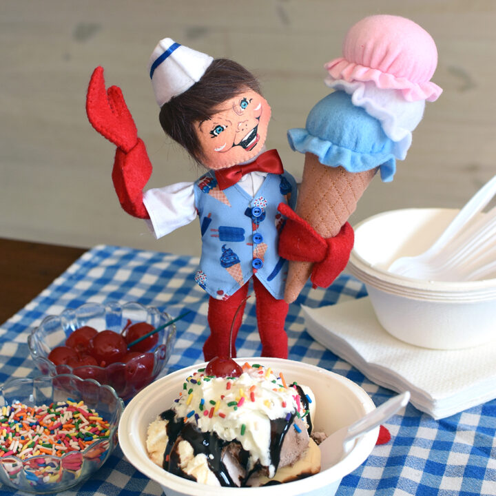 12in Ice Cream Elf - Annalee Dolls