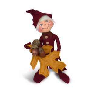9in Harvest Elf – Cranberry | Festive Fall Elf Decor - Annalee Dolls